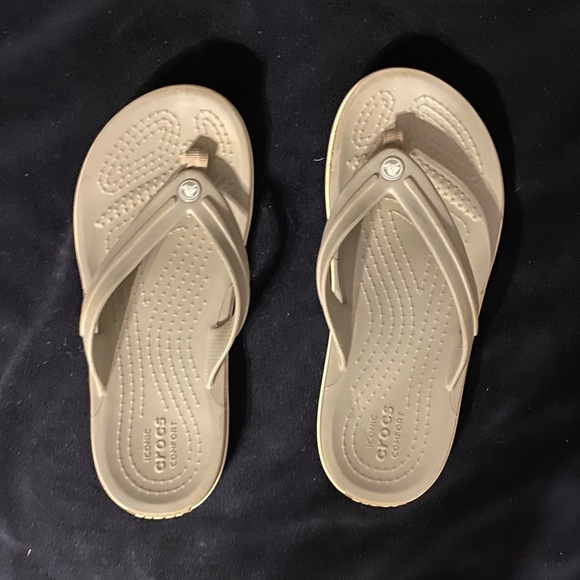 CROCS | Shoes | Crocs Girls Gray Flip Flopsandals Size J3 | Poshmark